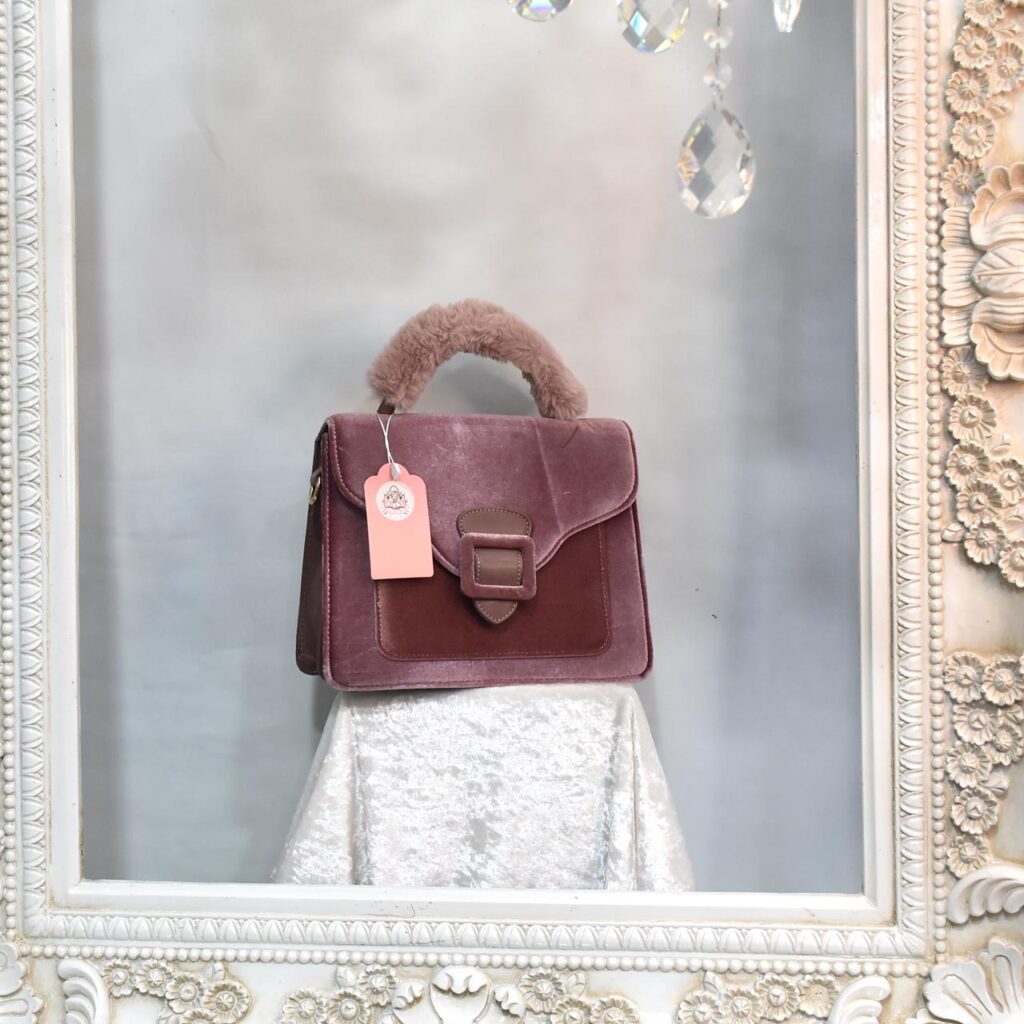 Bolso mujer terciopelo - Modelo Burdeos - Somos muy Princess